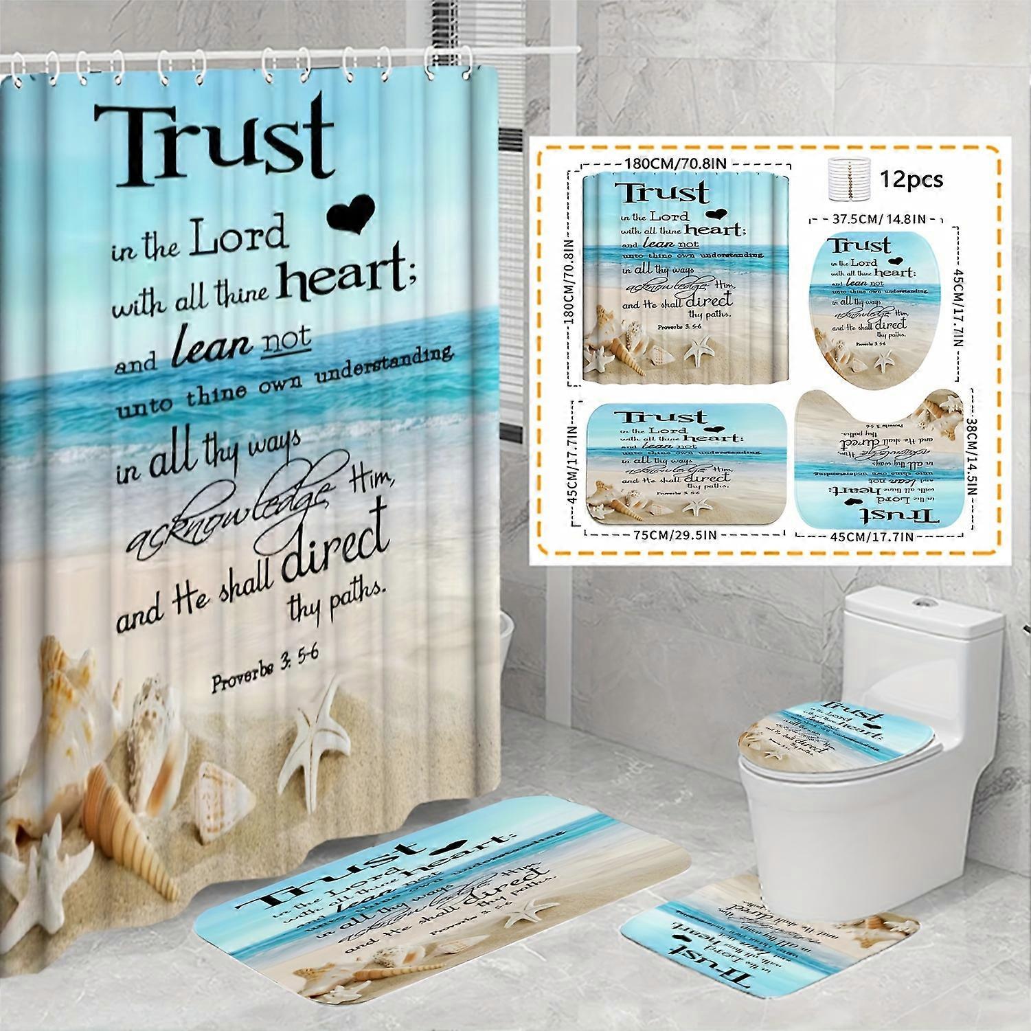 Inspirational Quotes Ocean Beach Shells Starfish And Mats, Bathroom ...