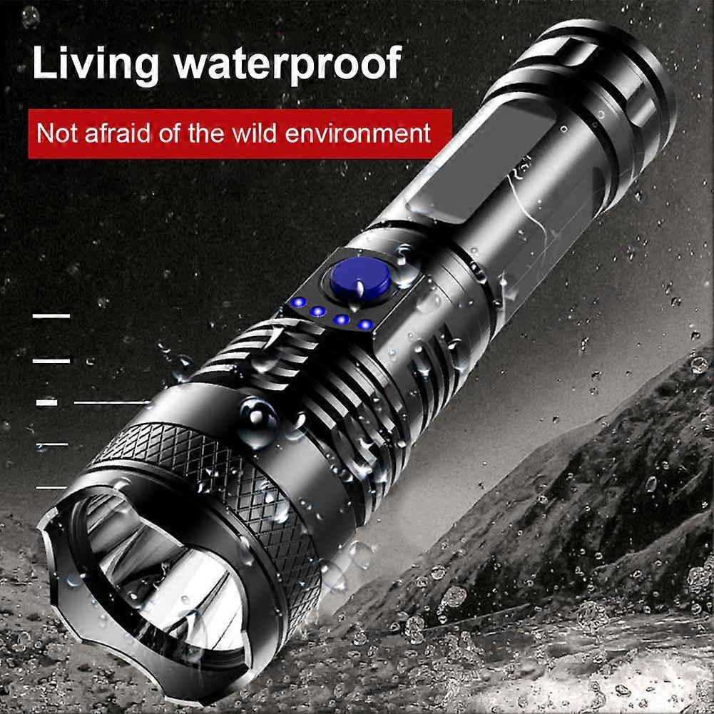 1-3X Most Powerful Long Range LED Flashlight High Power USB ...