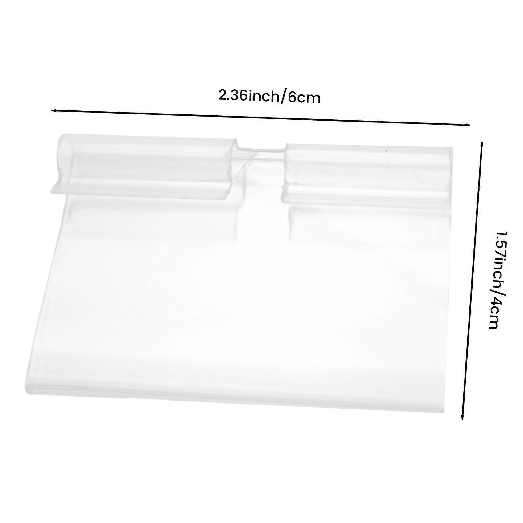 50Pcs Clear Plastic Label Holder Price Tag, Shelf Label Clip Removable ...