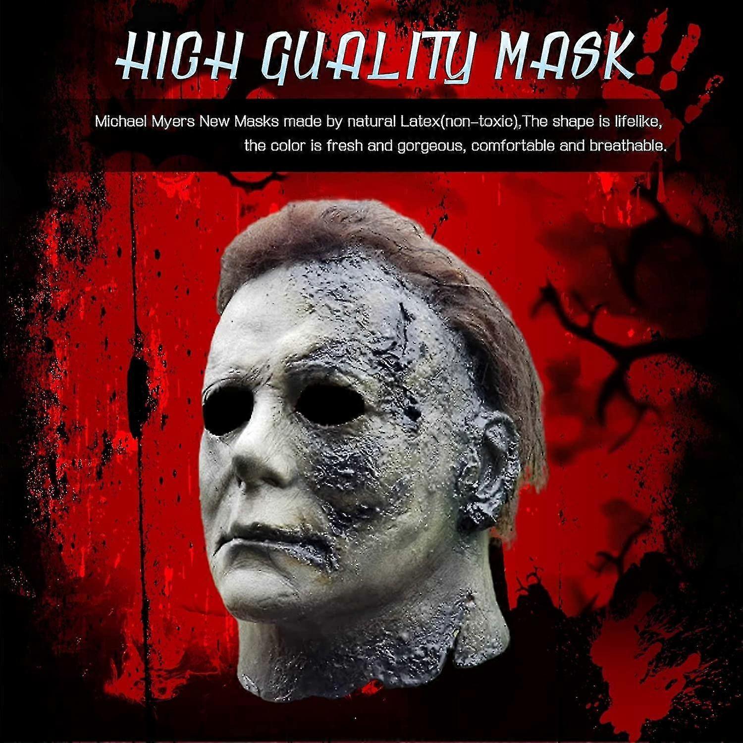 Michael Myers Mask,michael Myers Halloween Decor Scary Face Mask ...