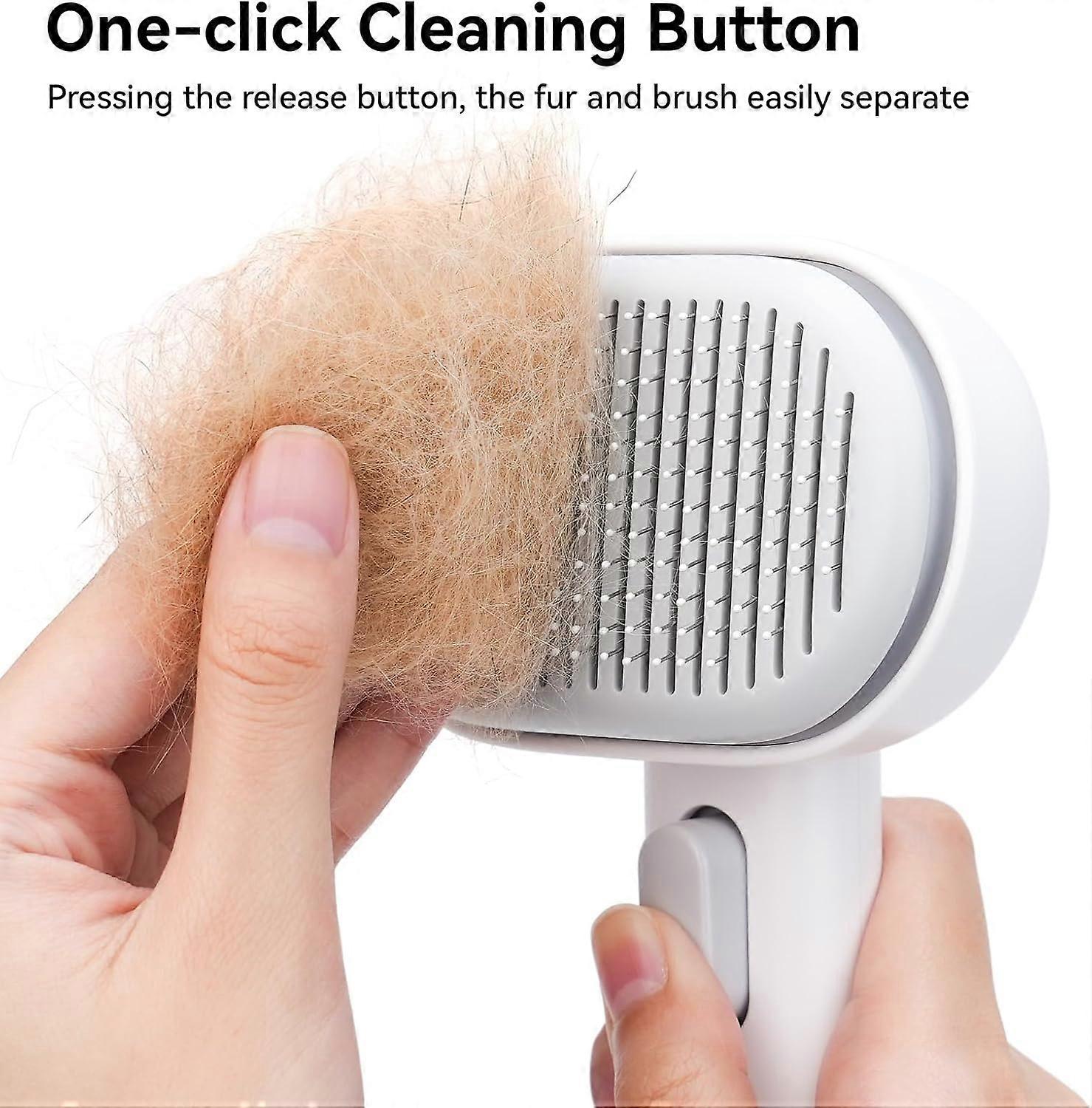 Cat Brush with Release Button, Cat Brush for Long or Short Haired Cats ...