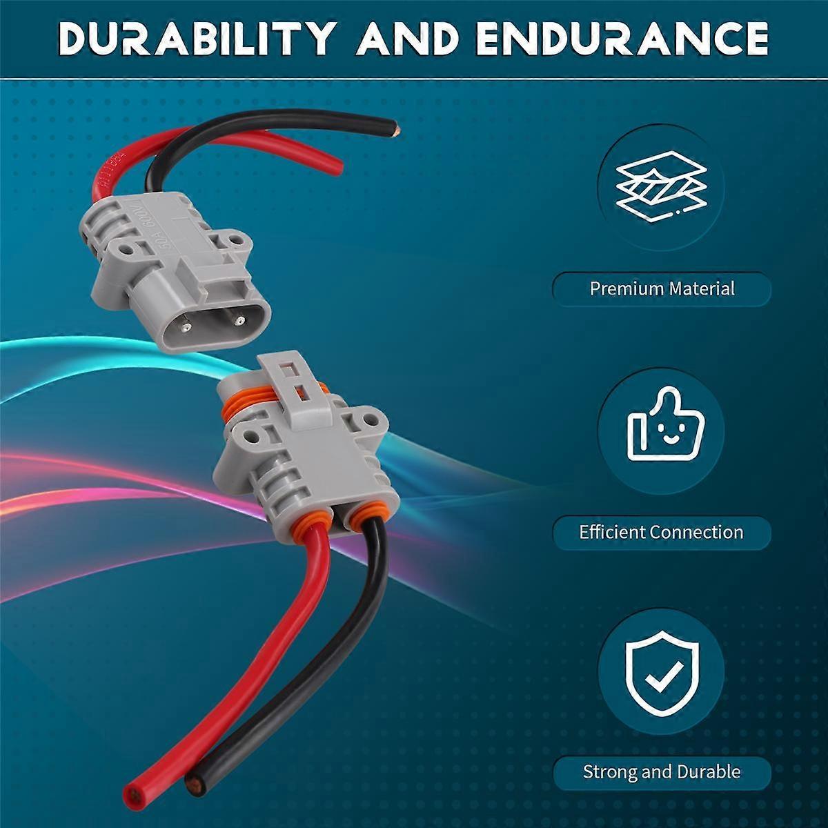 50A Male Female Connector High Current Waterproof Parking Air ...