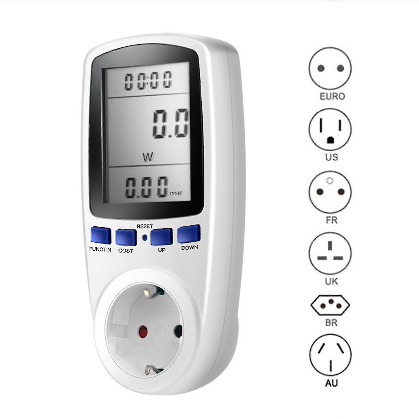 Power Monitor Power Meter Plug Electricity Usage Monitor With Digital ...