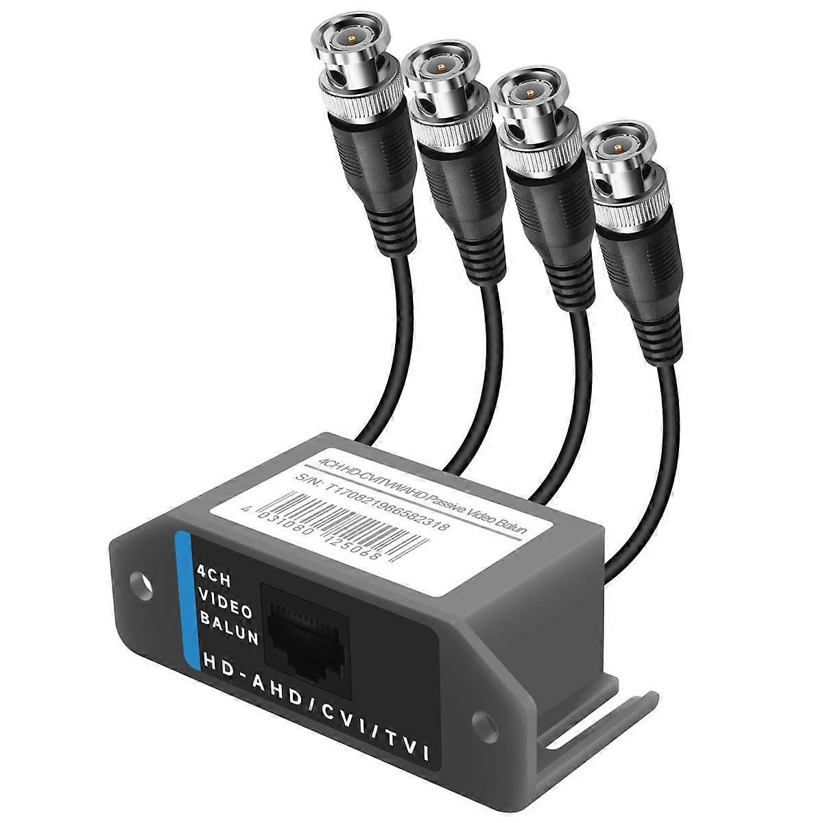 4-Channel Video Balun BNC UTP CAT5 Transmitter for CCTV/ Surveillance Camera Trend | Fruugo UK
