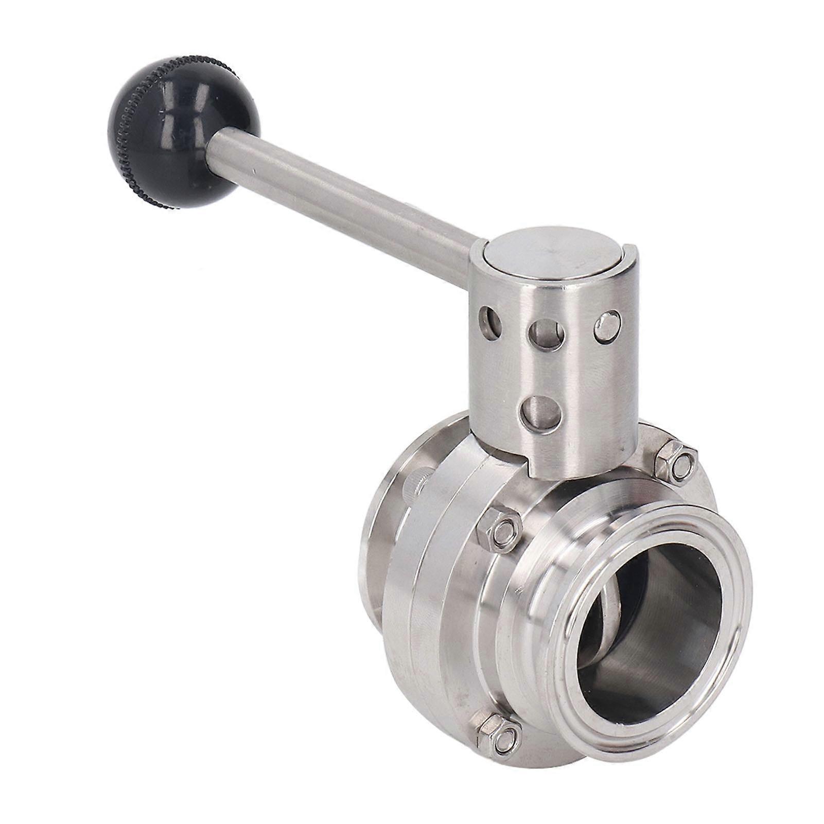 Sanitary Butterfly Clamp Valve with Silicone Washer Stainless Steel ...