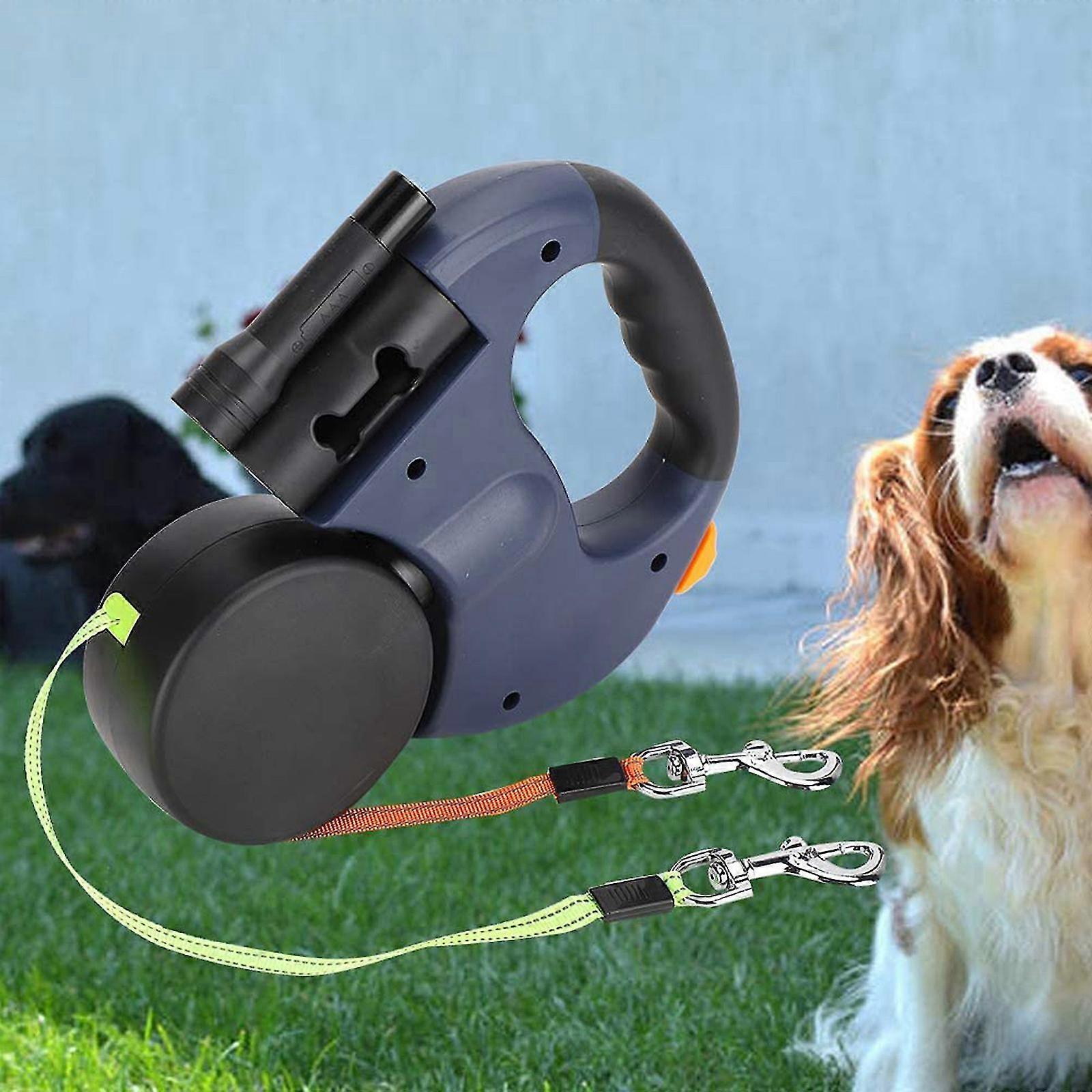 New Hot Double Retractable Dog Leash, Double Head Pet Extendable Leash ...