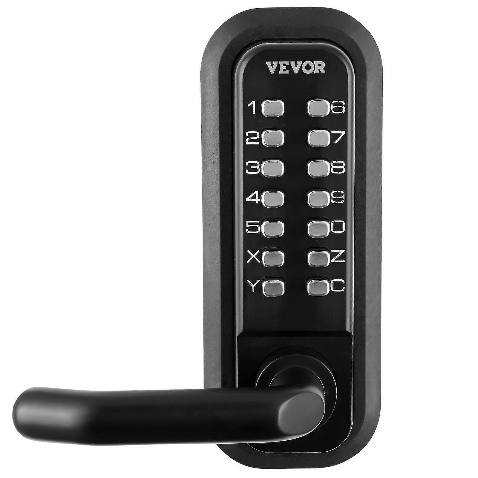 Mechanical Keyless Entry Door Lock, 14 Digit Keypad, Double-sided ...