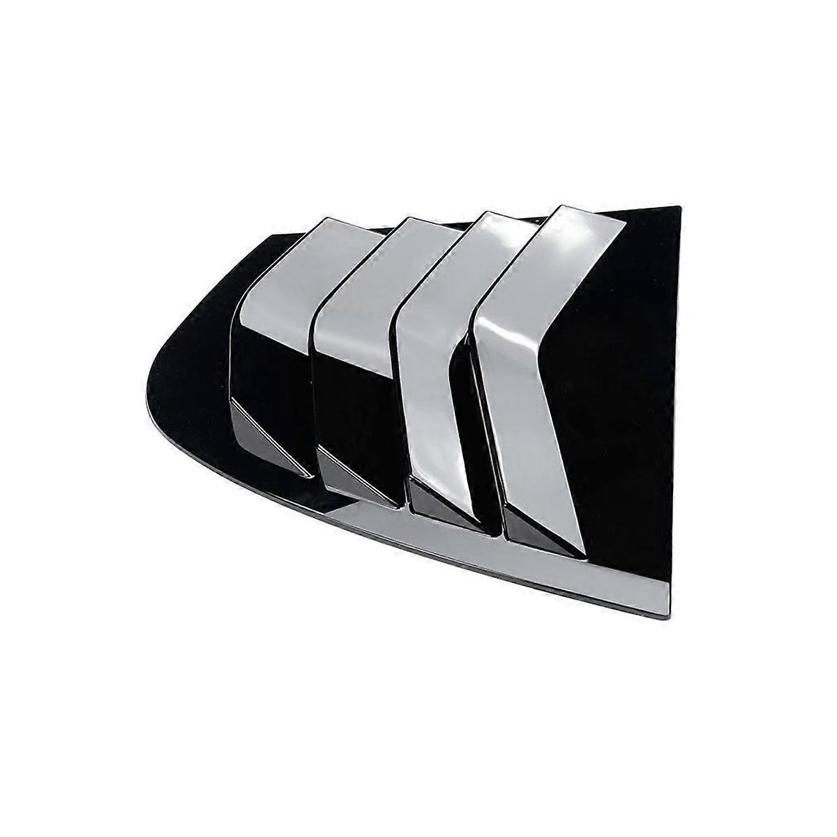 Car Glossy Black Rear Windows Triangle Louver Cover Sticker for 3Series ...