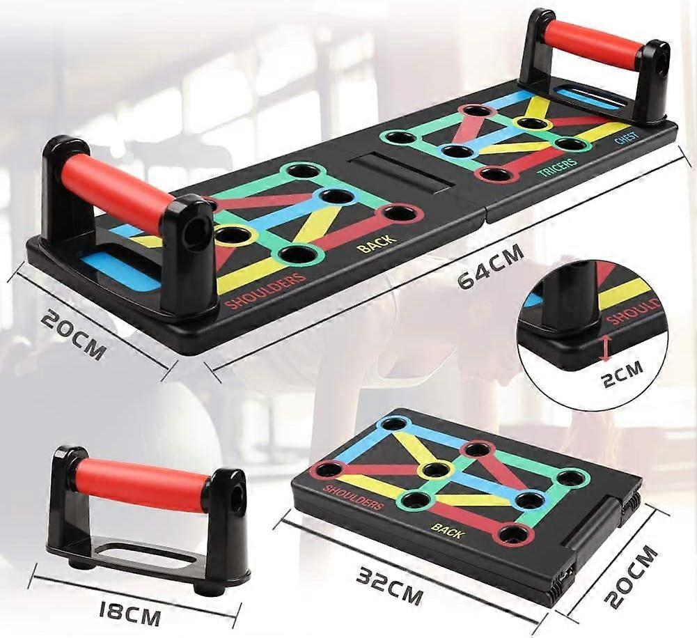 12 in 1 foldable Push Up Rack Board Train Gym Fitness System Workout ...