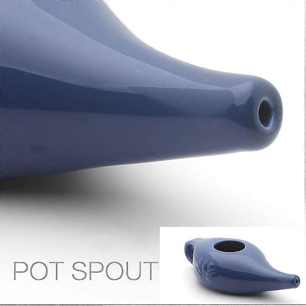 Ceramic Neti Pot For Sinus,250ml Handcrafted Yoga Neti Pot Nasal ...