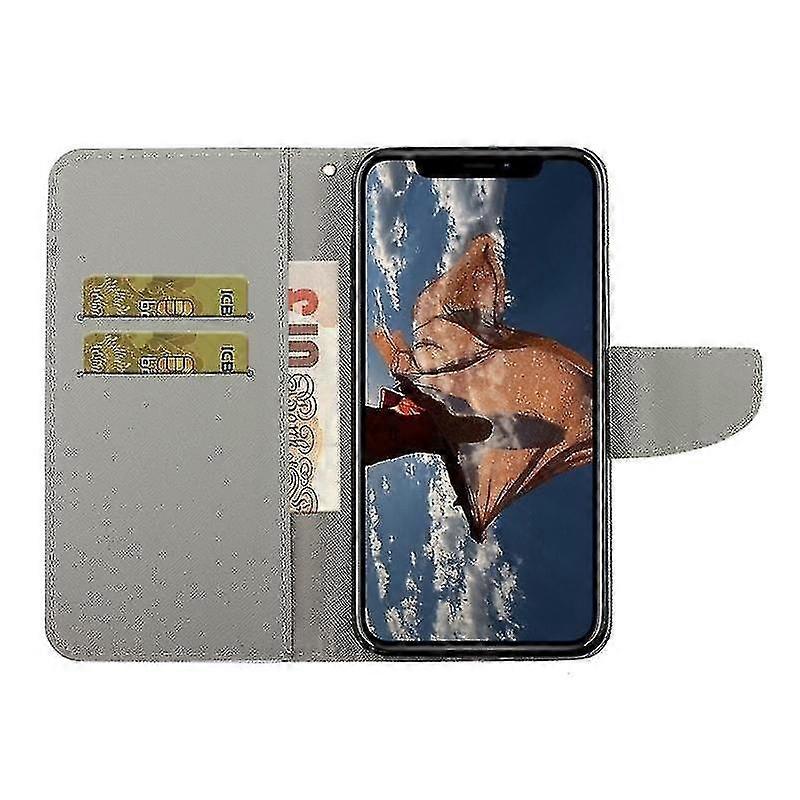 New For Iphone 11 Painted Pattern Horizontal Flip Leathe Case(flame ...