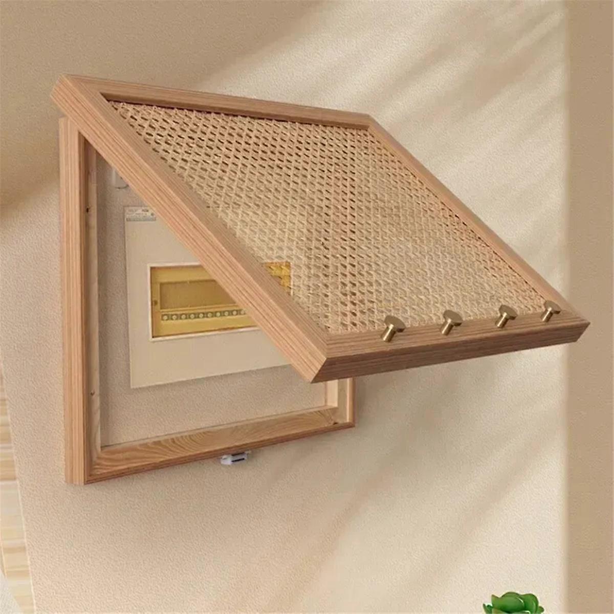 Rattan Electric Meter Box Flip Design Wall Sticker Clothes Hook Power ...