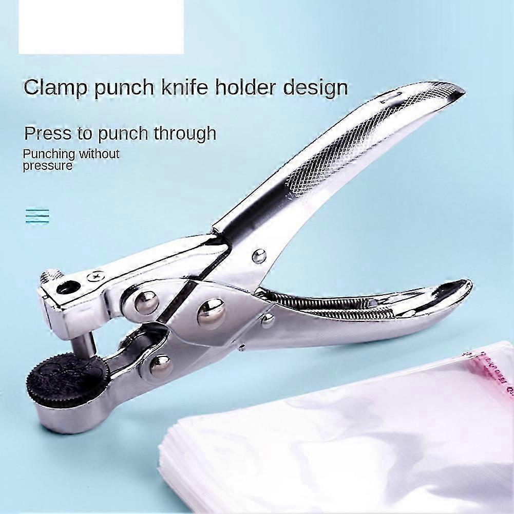 Circle Hole Puncher 7mm Hand-Held Round Hole Punch for Sofe Plastic Bag OPP PE Bag Thin Cloth ...