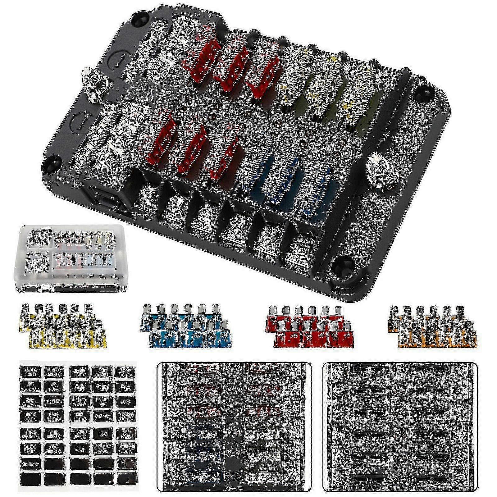 12-Way Blade Fuse Box for European Market | Fruugo UK