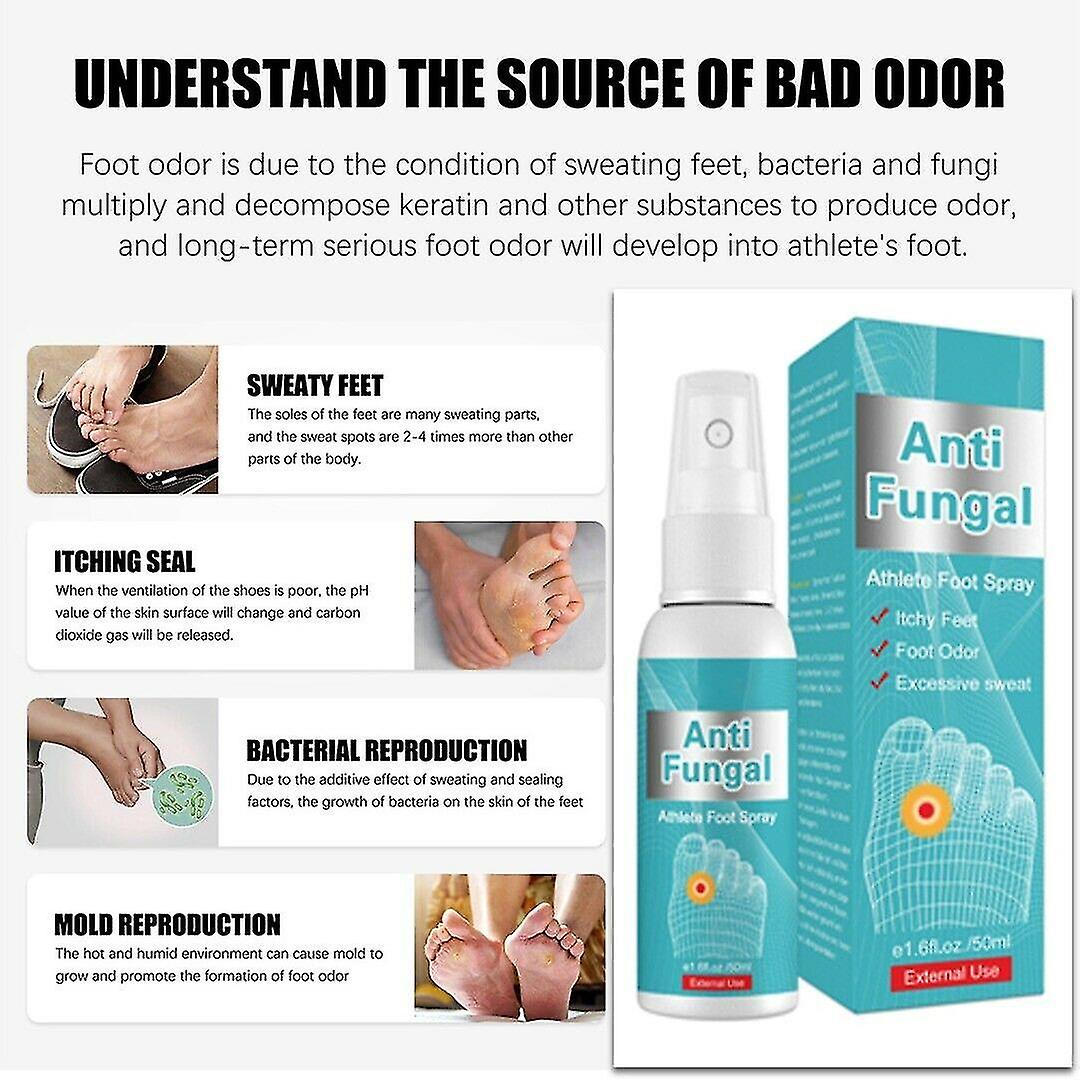 50ml Herbal Fungus Combat Feet Spray Anti Fungal Infections Athlete's ...
