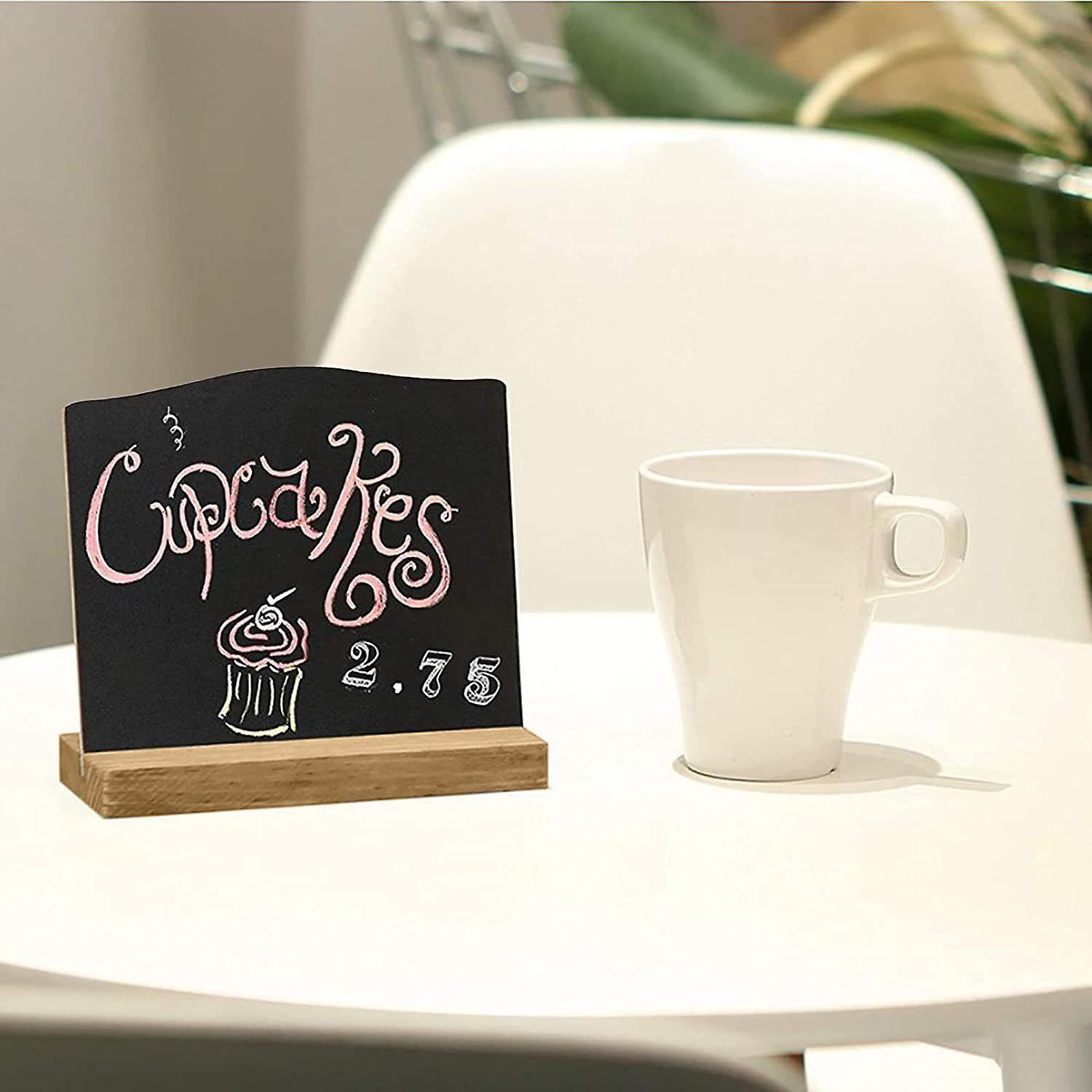 8 Pcs Mini Chalkboard Signs, Mini Chalkboards With Wooden Base ...