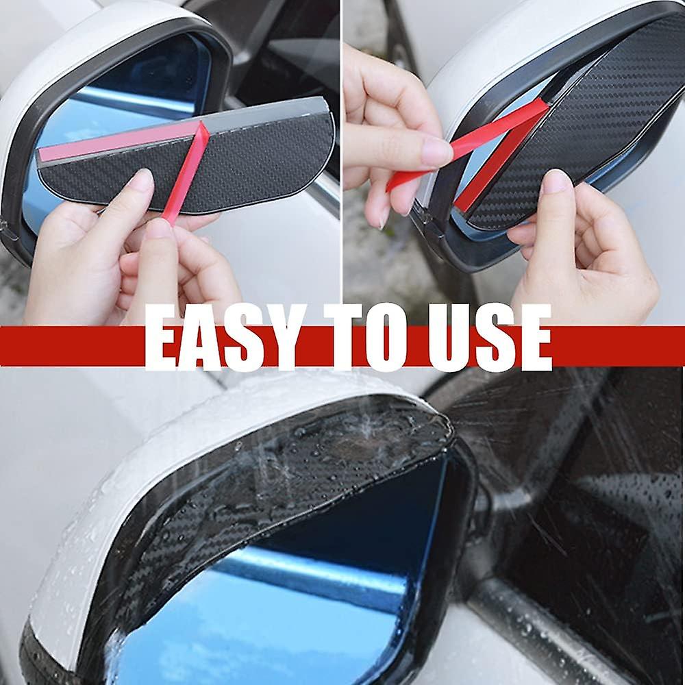 Car Side Wing Mirror Rain Protector Cover Cap Smoke Guard Universal ...