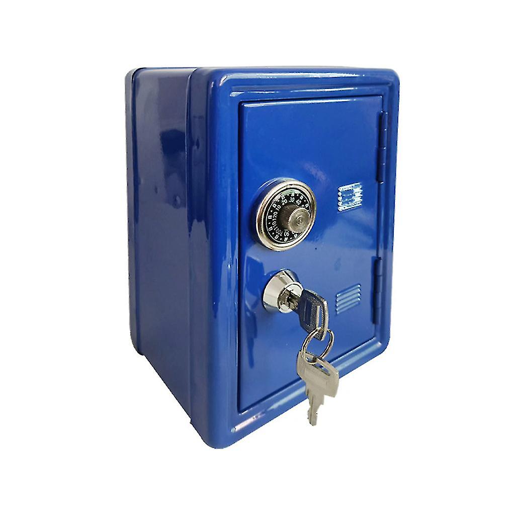 Mini Metal Coin Bank Locker With Keys Kids Money Saving Jar Security ...