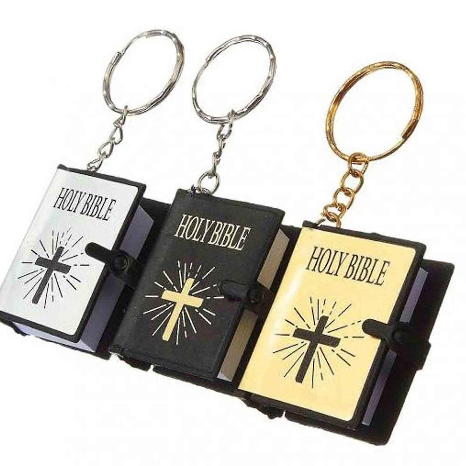 Mini Holy Bible Keyring - Gold Book Decoration for Backpacks | Fruugo UK