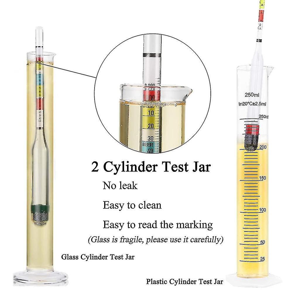 Hydrometer For Home Brew Beer,hydrometer Test Kit, Triple Scale ...