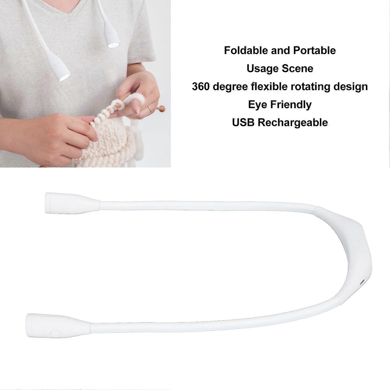 Neck Knitting Light USB Charging Eye Friendly Portable LED Hands Free ...