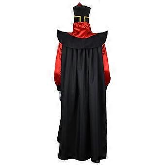 Aladdin Jafar Man Halloween Makeup Costume Adult Role Play Wizard Jafar ...