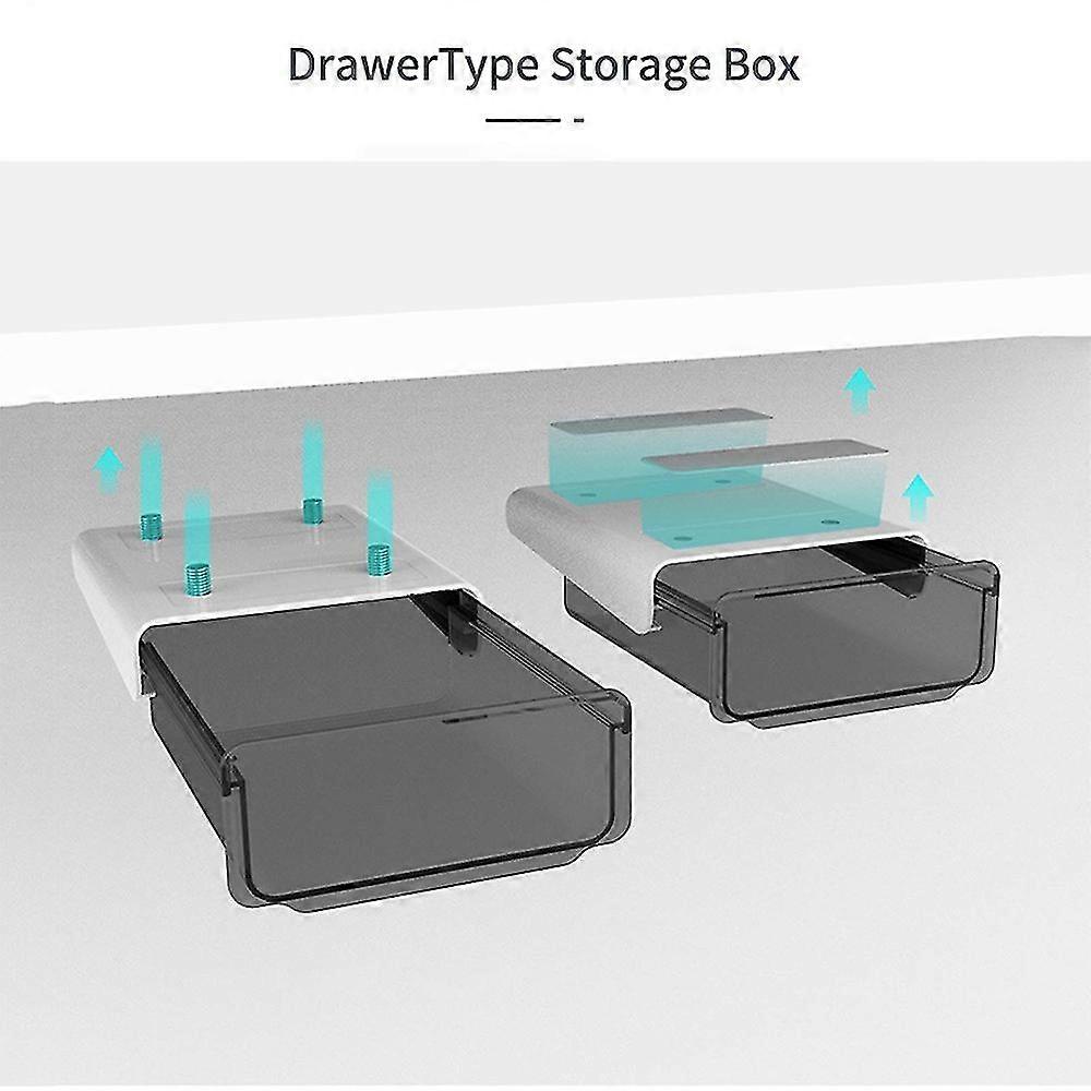 2 Pcs Under Desk Drawer Organizer,Self-Adhesive Pop-Up Under Desk ...