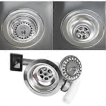 114mm Kitchen Sink Waste Fittings , Stainless Steel Sink Waste Kit ...