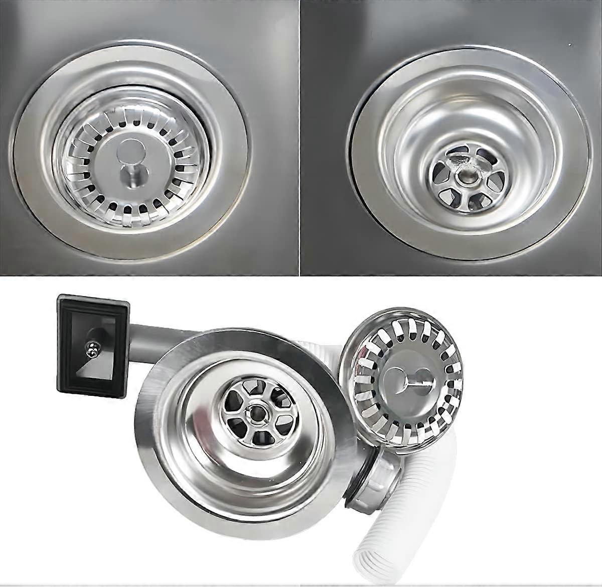 114mm Kitchen Sink Waste Fittings , Stainless Steel Sink Waste Kit ...