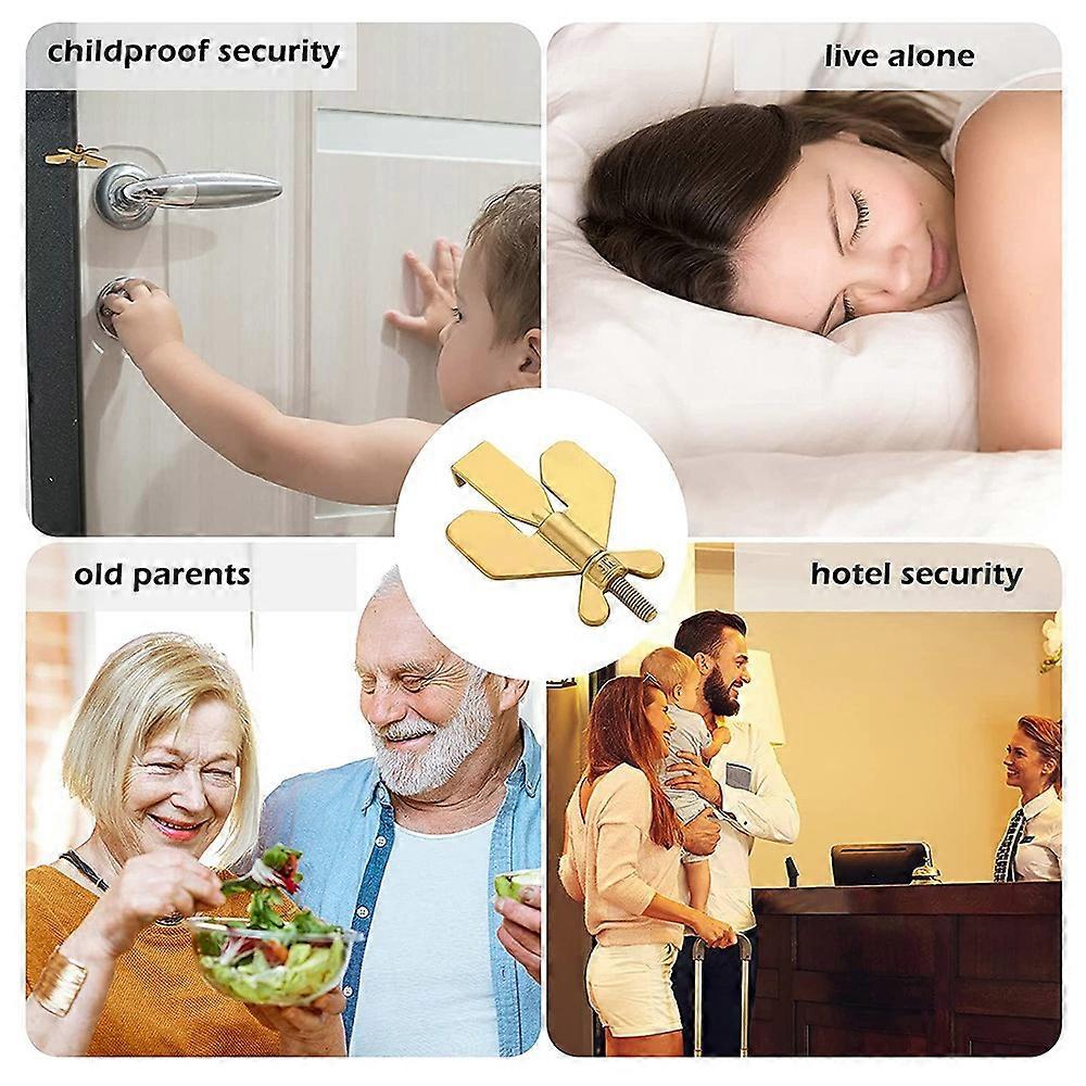 Portable Door Lock Home Security Door Locker Travel Lockdown Locks ...