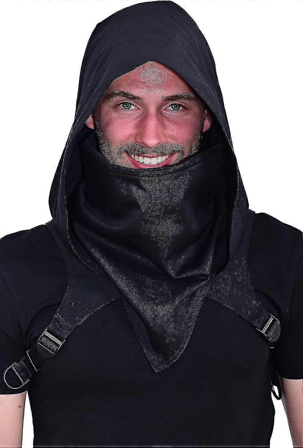 Cyberpunk Rogue Cowl Hood Scarf, Assassin Costume Hood Winter Unisex ...