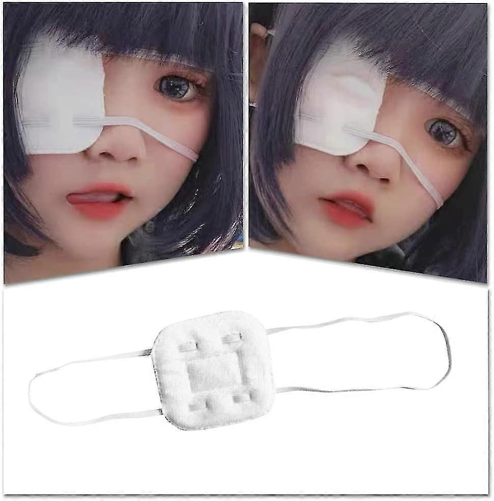 3 Pcs White Eye Patch Single Adjustable Comfortable Eye Mask Costume ...