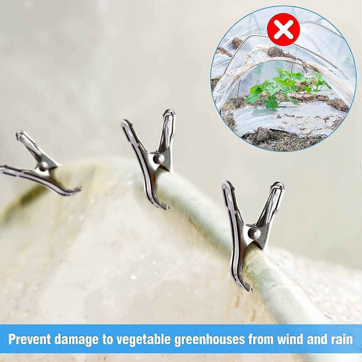 60 PCS Garden Clips,Greenhouse Stainless Steel,Greenhuose Clips for ...