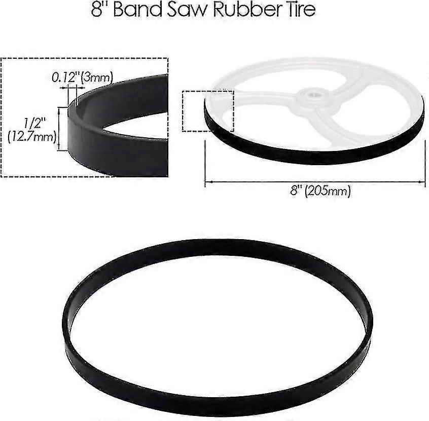 Band Saw Tires Rubber Band 8-14 Inch For Bandsaw Scroll Wheel Rubber ...