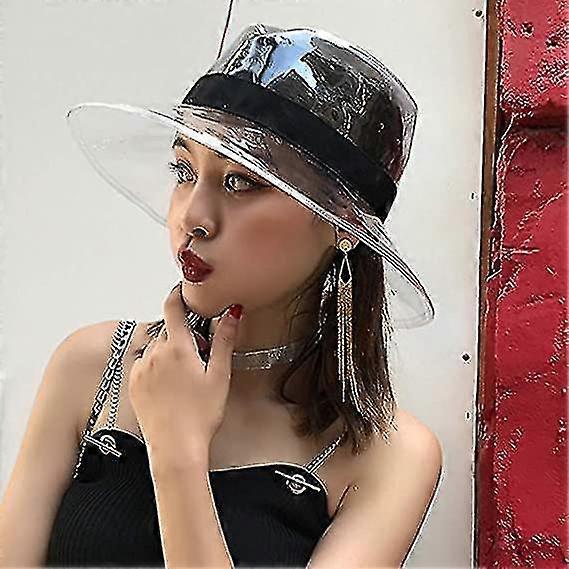 Rain Hat Clear Waterproof Bucket Hat Wide Brim Fisherman Hat Pvc ...