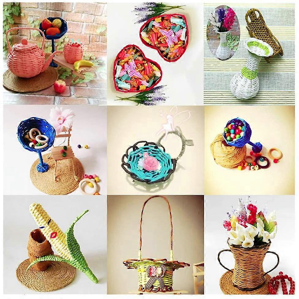 1.0Mm Light Brown Floral Bind Wire Wrap Twine Handmade Iron Wire Paper Rattan for (Length: 210M ...