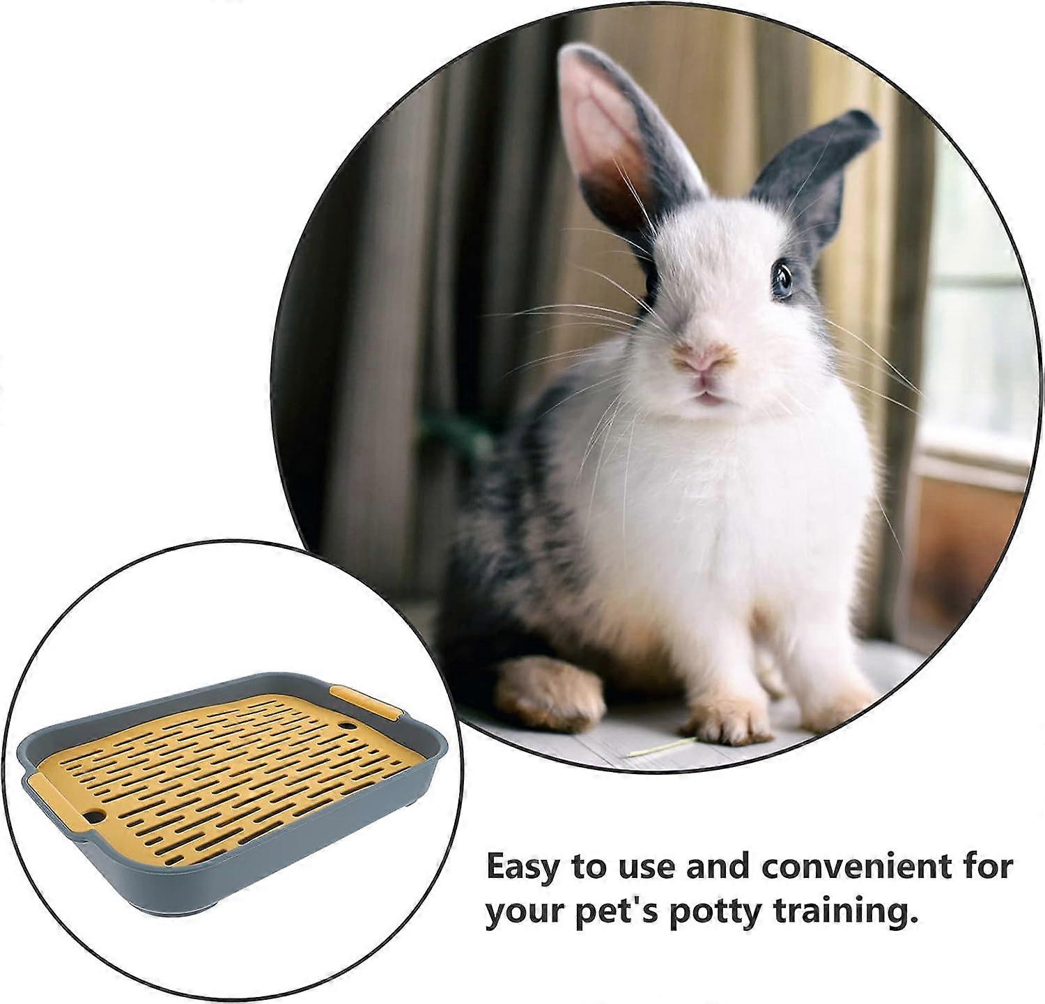 Bunny Litter Box Rabbit Litter Box- Small Animals Cage Toilet Bedding ...