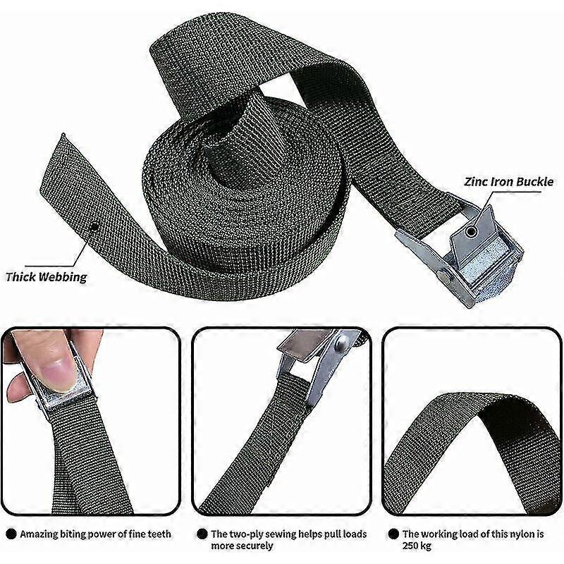 Lashing Strap 8m - 4 Pieces Of Lashing Straps With Clip Lock Lashing ...