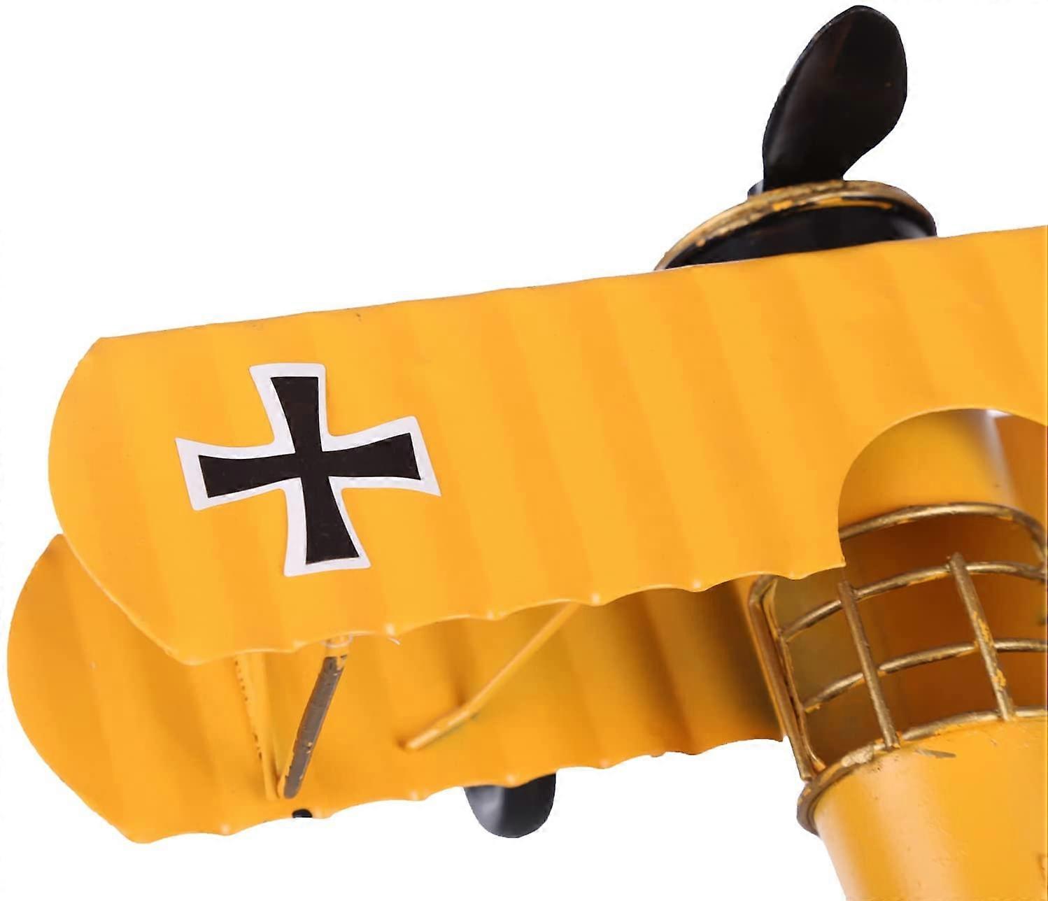 Vintage Retro Iron Aircraft Handicraft - Metal Biplane Plane Aircraft ...