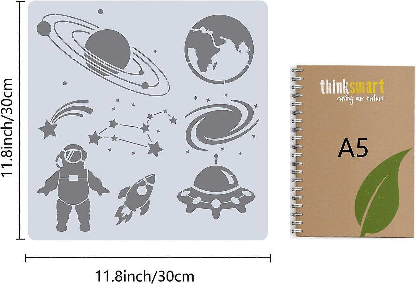 3030cm Solar System Planets Stencil Astronaut Template Outer Space ...