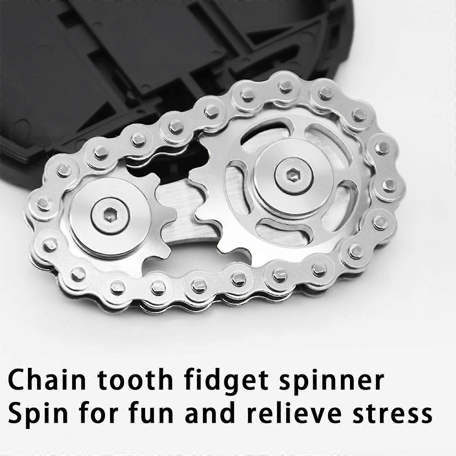 Bike Chain Gear Fidget Spinner Metal Sprocket Chain Fidget Toy,stress ...