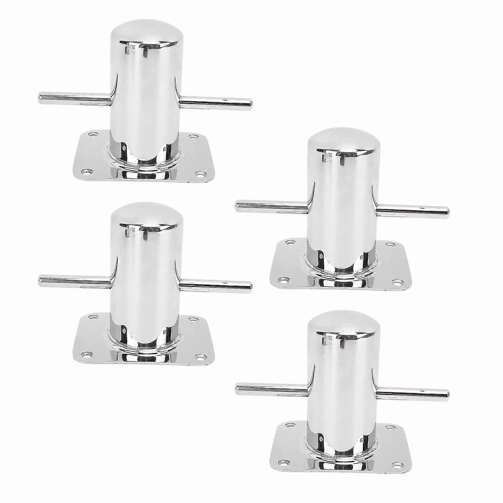 4PCS Cross Bit Bollard 316 Stainless Steel Boat Post Cross Deck Single ...