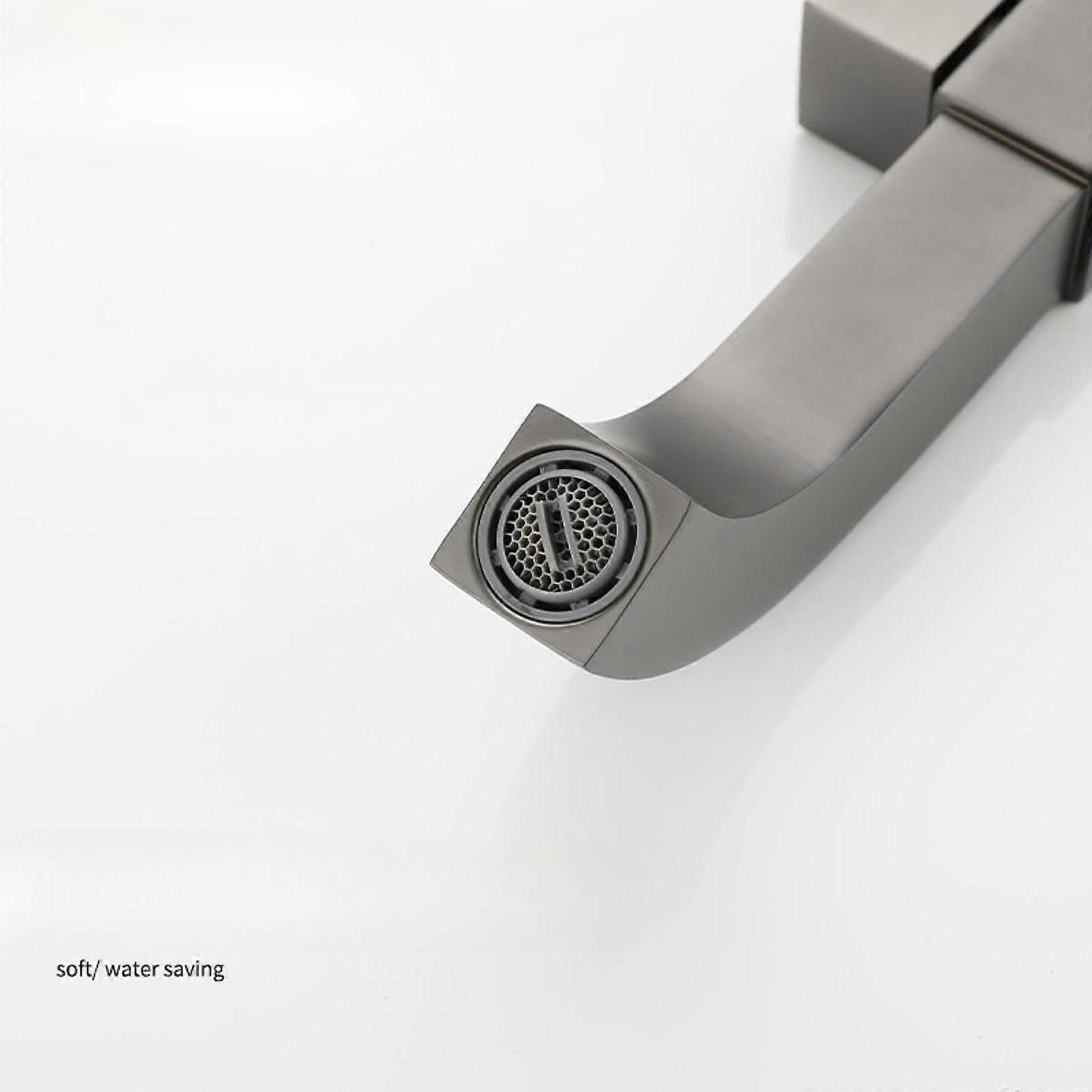 Sink Tap Modern Square Wall Mounted Basin Tap for Commercial Bathtub ...