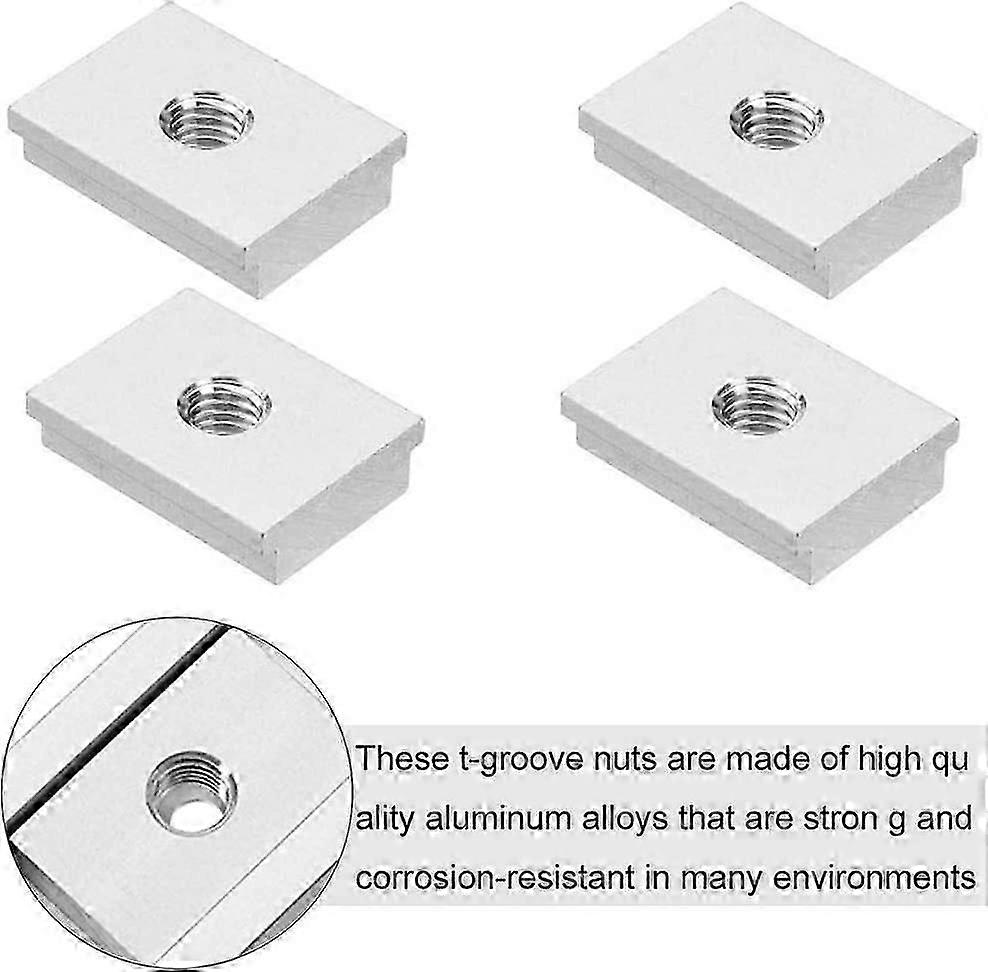 6PCS M6 T-Track Sliding Nuts, Aluminum Alloy Slotted Nut Carbon Steel ...