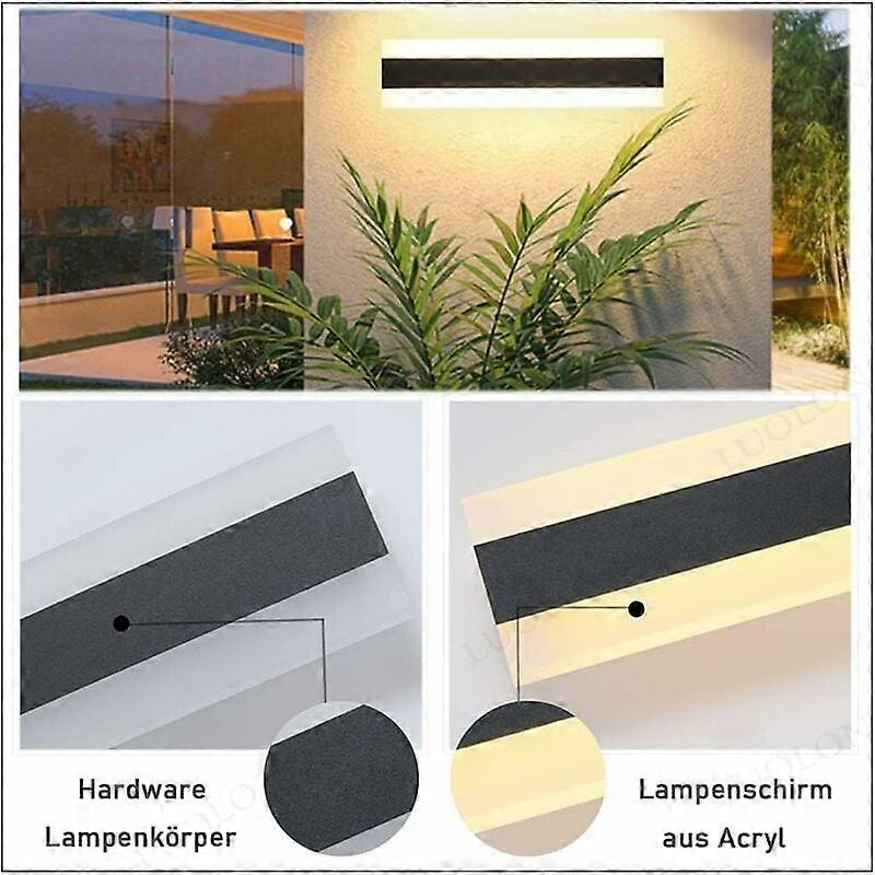 LED Long Wall Lamp Villa Wall Lamp Villa Porch Outdoor Wall Lamp IP65 ...