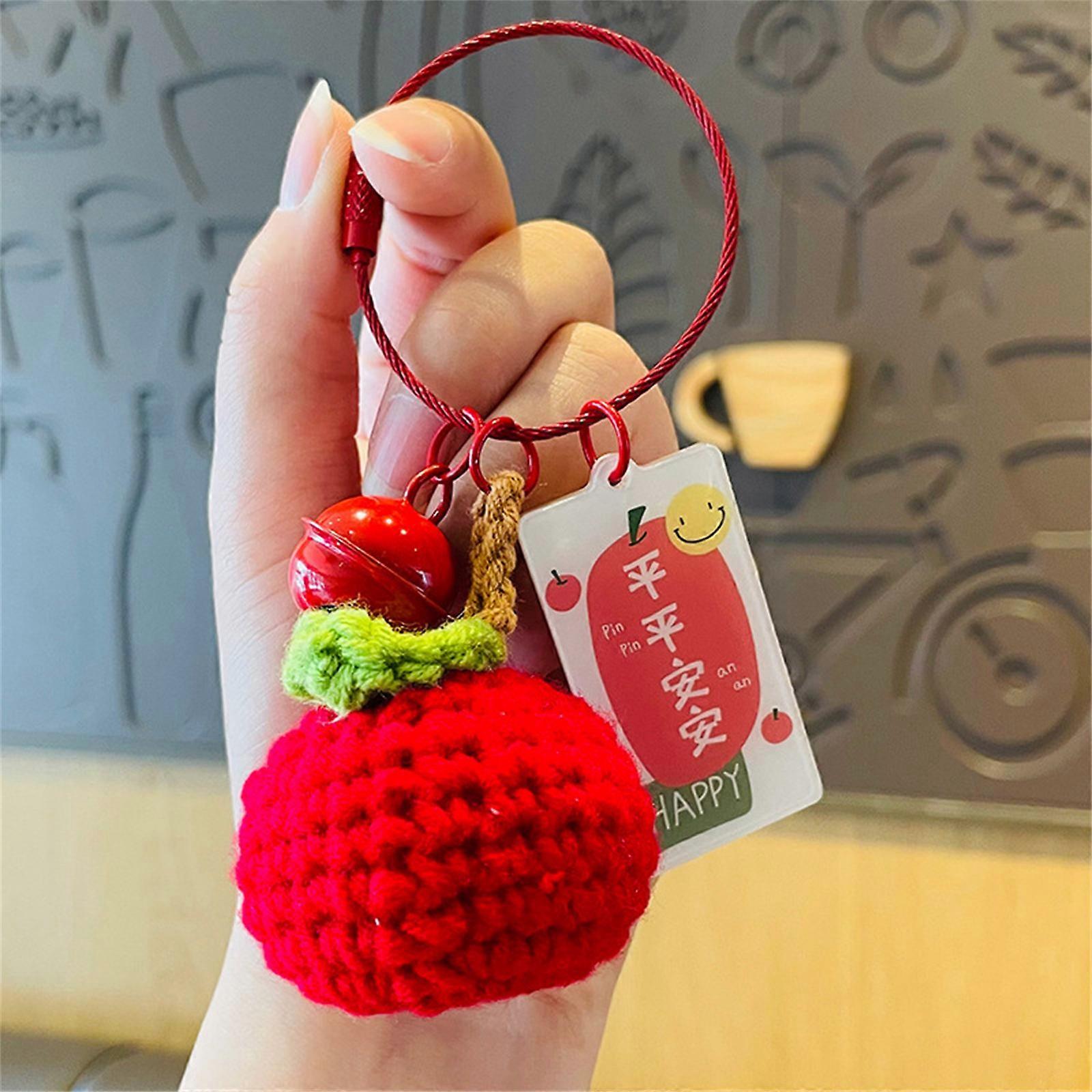 Stylish Crochet Keyring Pendant Cartoon Bag Ornament Perfect Gift for ...