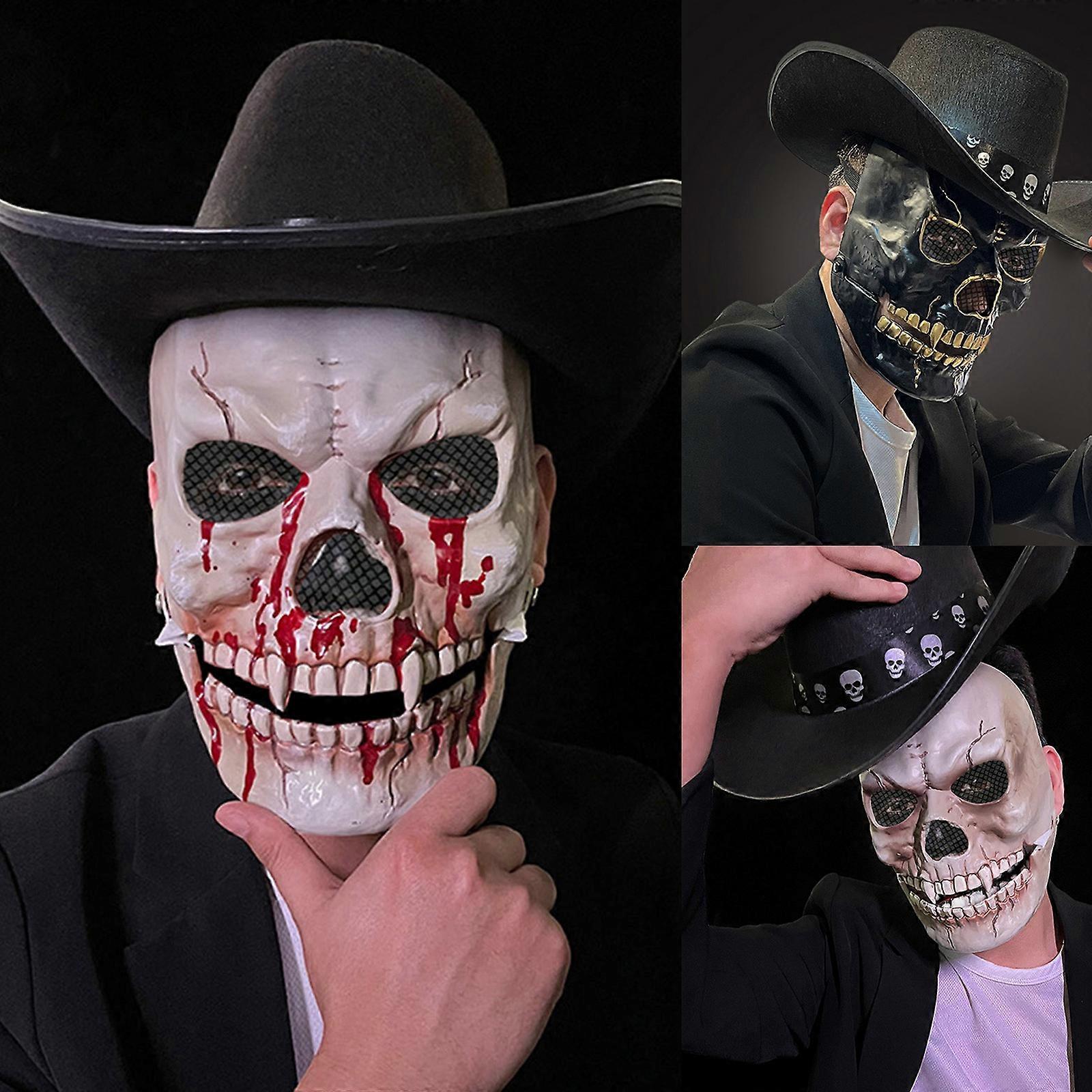 Skull Mask With Moving Jaw Full for Head Skull Mask Helmet with Movable ...