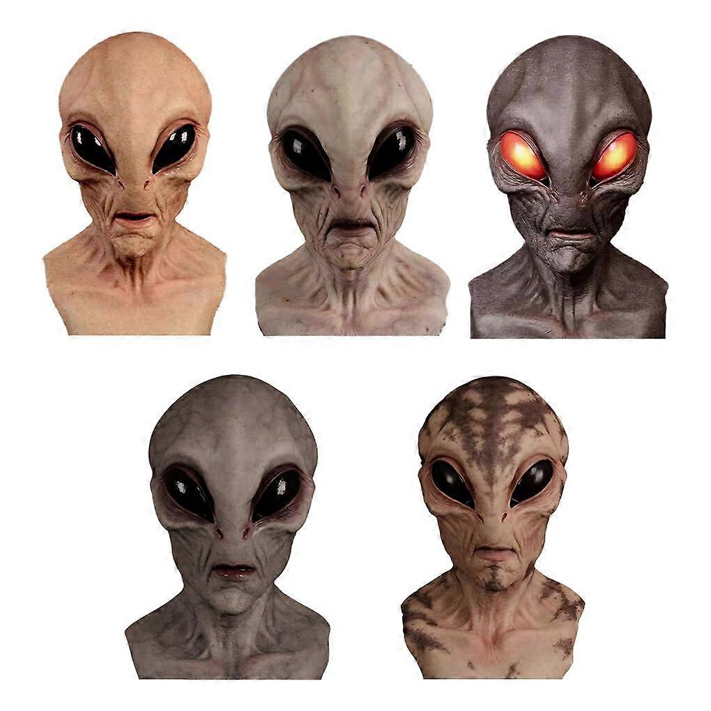 Alien Masks for Adults Latex Halloween Mask Realistic Alien Face Pink ...