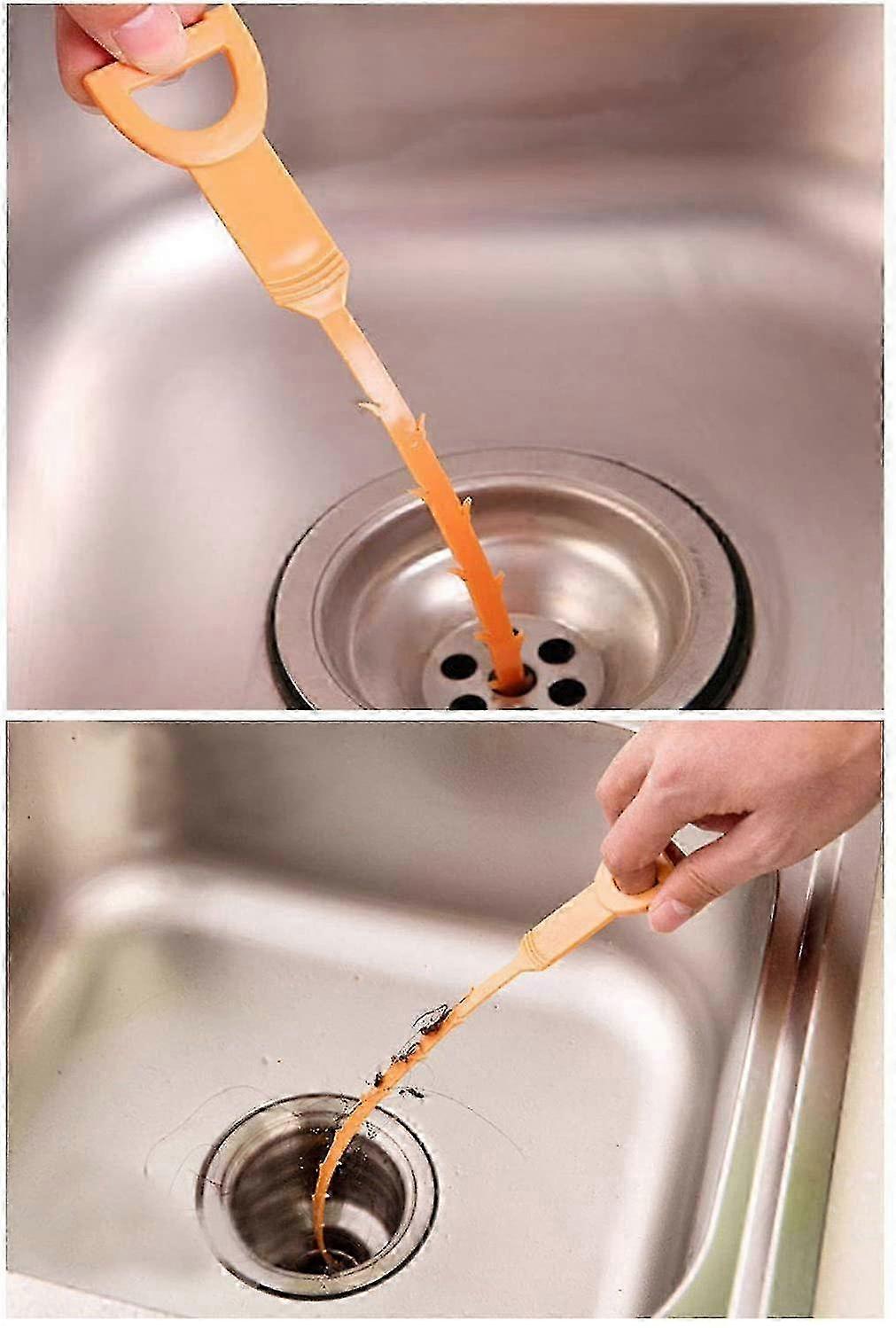 Drain Unblocker, 6 Pack Sink Unblocker Tool, Snake Drain Cleaner, Drain ...