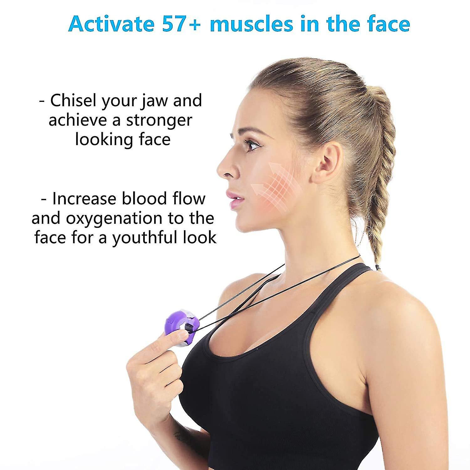 Face Slimmer, Double Chin Exerciser Ball, Jawline Exercise Fitness Ball ...